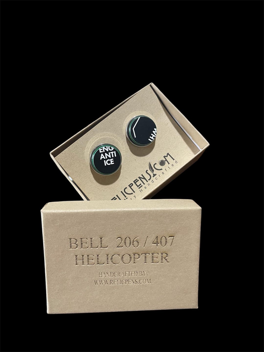 Bell 206 / 407 Helicopter Historical Cuff Links Made From a Illuminated ...
