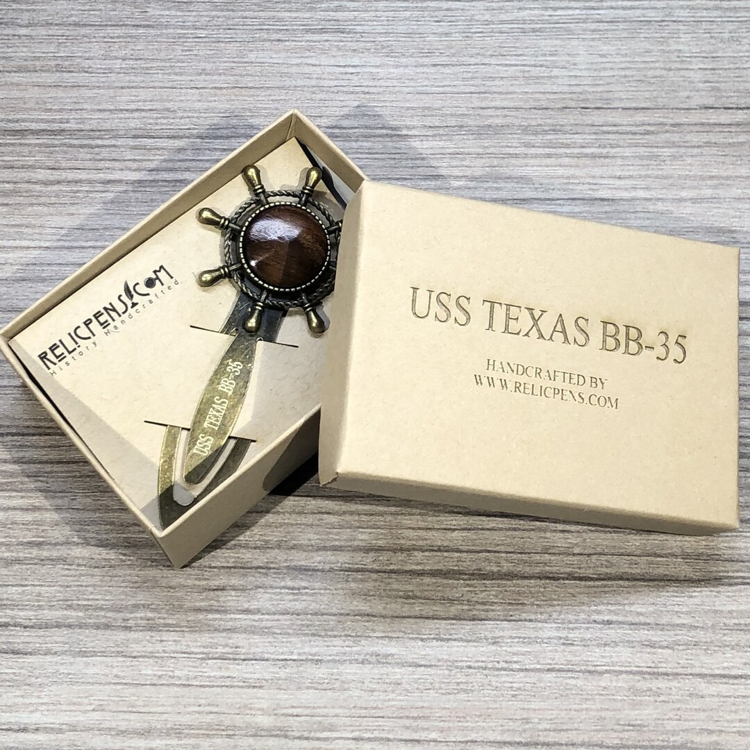 Historical Bookmark Made From Wood From the Dreadnought Battleship USS ...