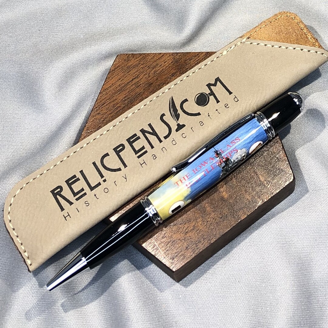 The Iowa Class Battleships Historical Pen Embedded With Teak Decking ...