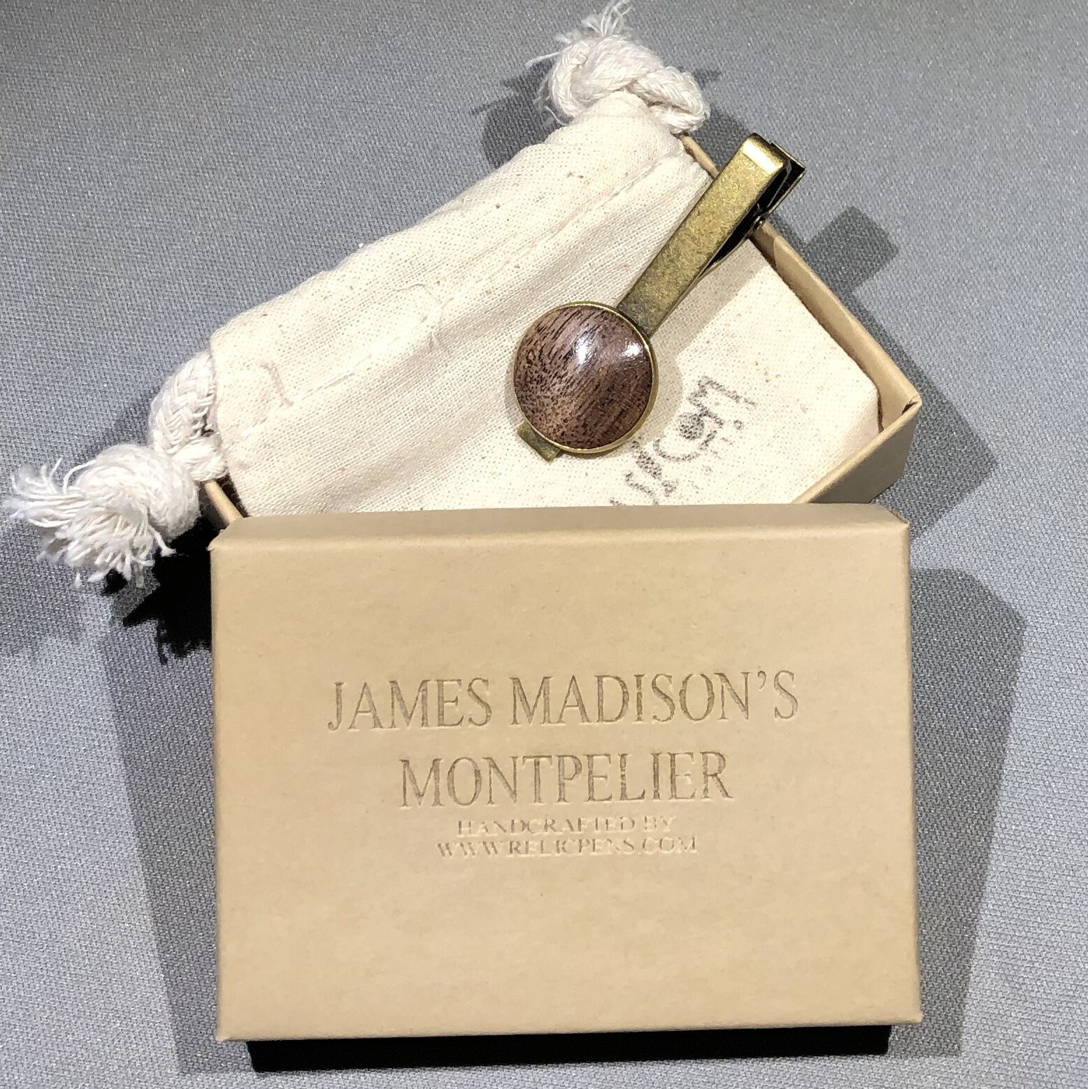 Historical Walnut Tie Clip Made From James Madison's Montpelier - Etsy