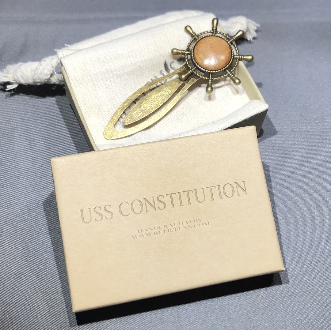 Historical Bookmark Made From Oak off of the USS Constitution - Etsy