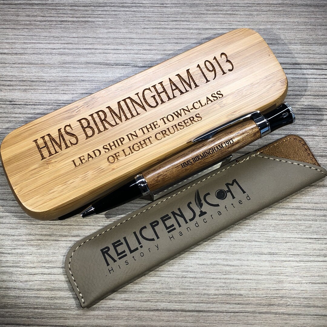 HMS Birmingham 1913 Historical Relic Pen Made of Teak Decking From the ...