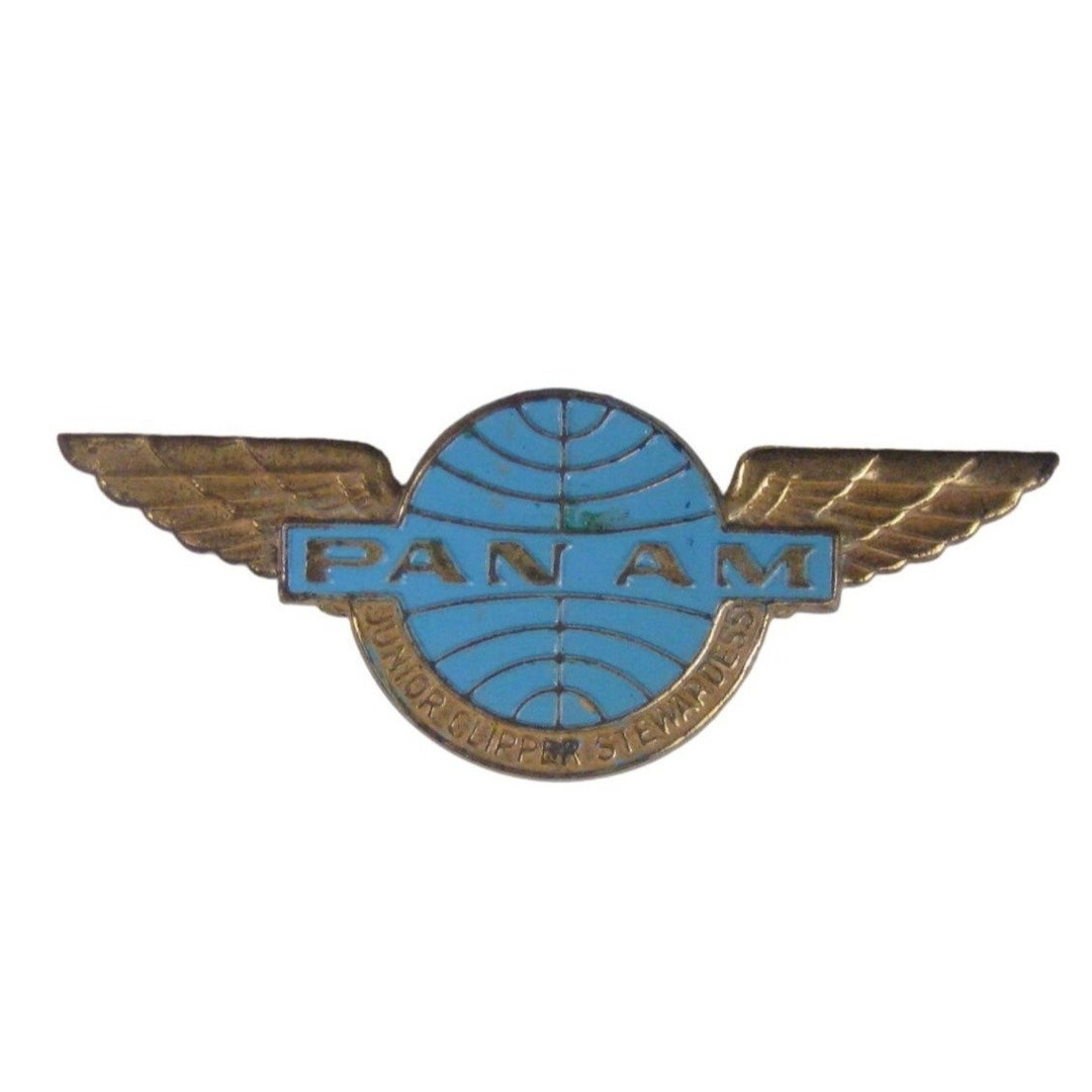 Pan Am Vintage 1950 Junior Stewardess Pin Airlines Wings Brooch ...