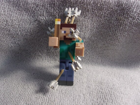 Minecraft Steve With Torch and Arrows Free Shipping | Etsy