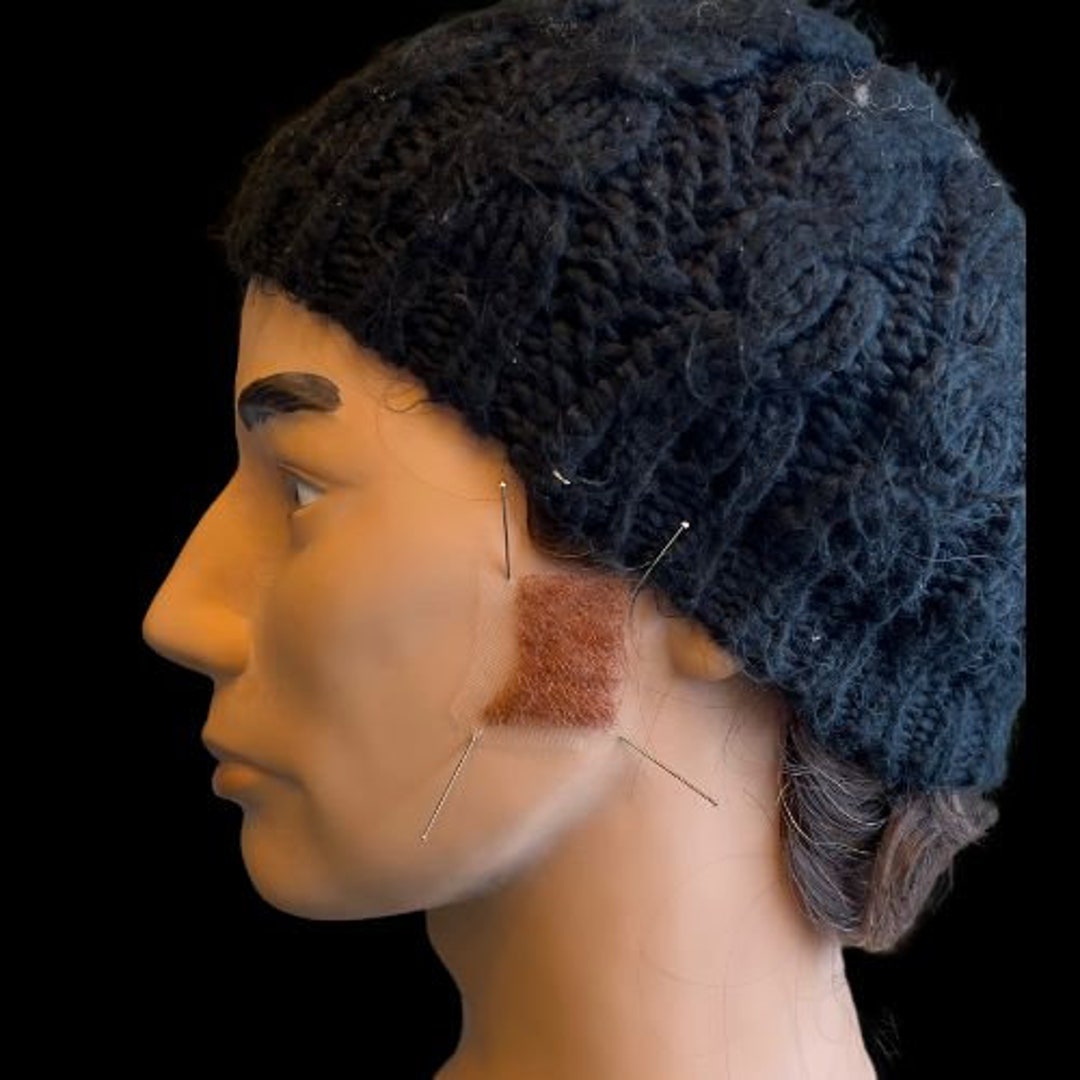 High Quality Sideburns Red / Brown Human Hair on Film Lace - Etsy