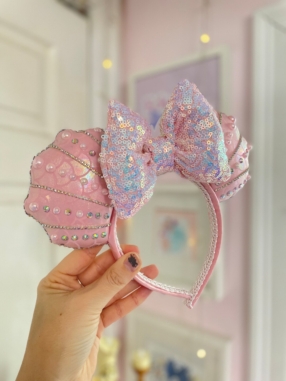 Pink Seashell Mouse Ears - Etsy