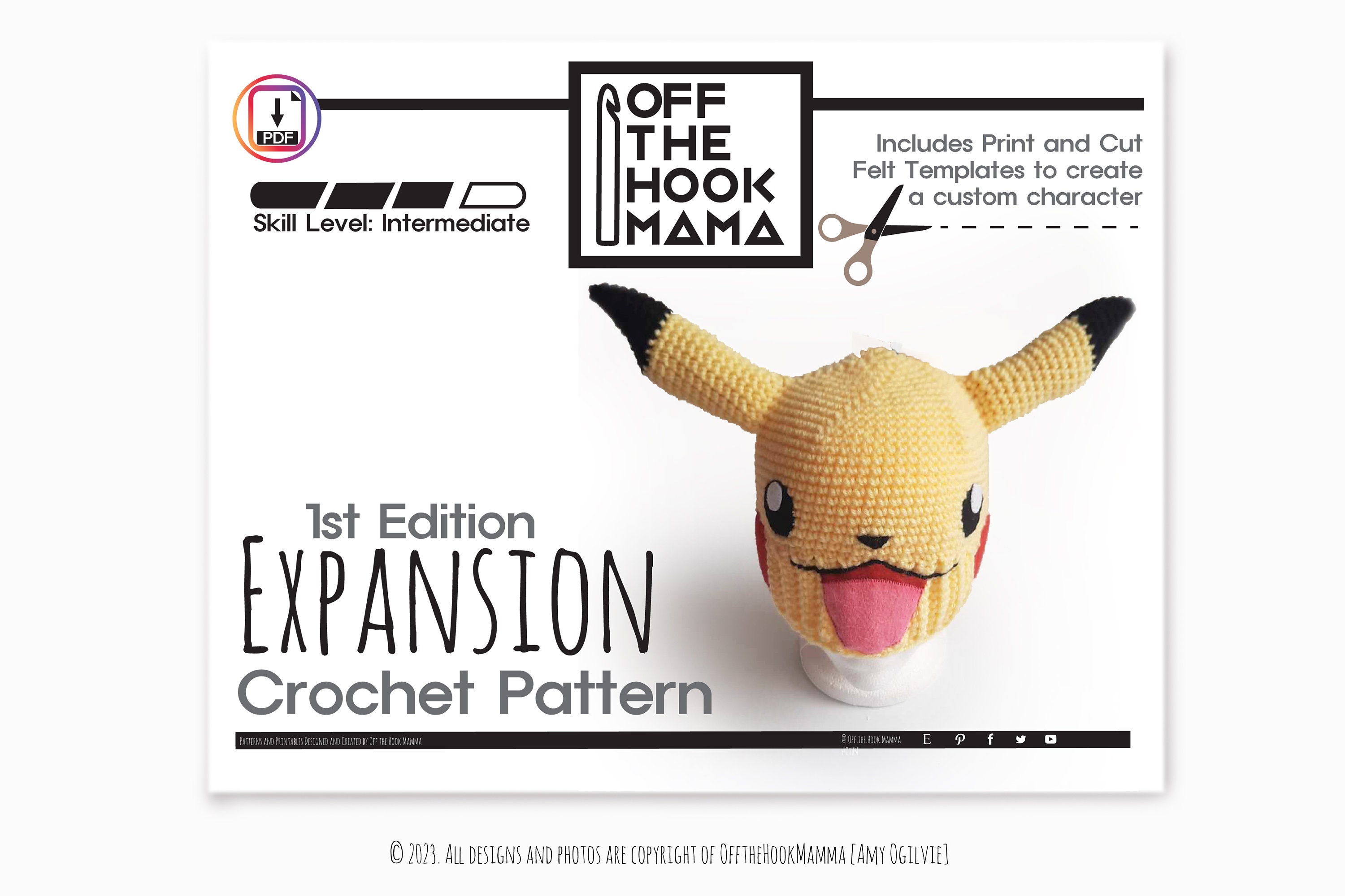 1st Edition Pika-chan Character Hat Expansion Pack. DIY - Etsy