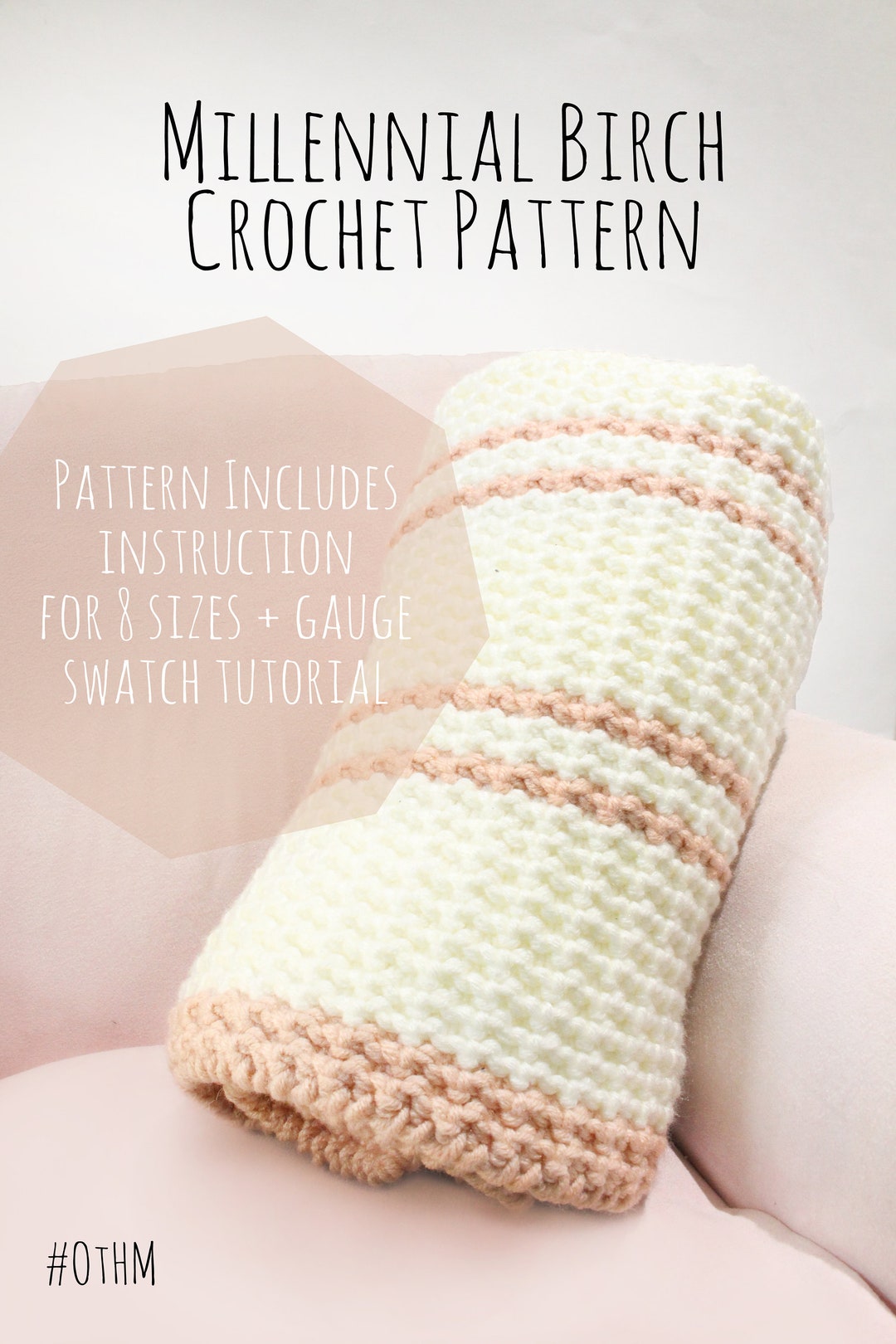 Crochet Baby Blanket Pattern Pdf-the Millennial Birch - Includes ...
