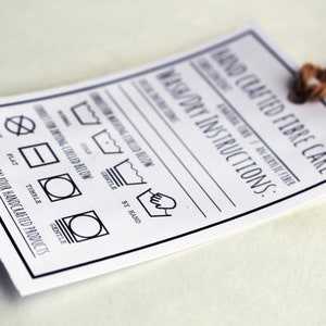 DIY Crochet Tags - Print and Cut. Size & Material Fiber Care Hang ...