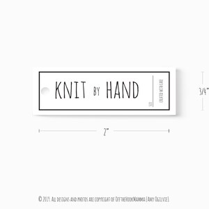 Printable Knit Etsy Maker Tag Bundle / Knit by Hand Tag/ Skinny Product ...