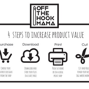 8 off the Hook Work in Progress Tags. WIP Hang Tag for Handmade Crochet ...