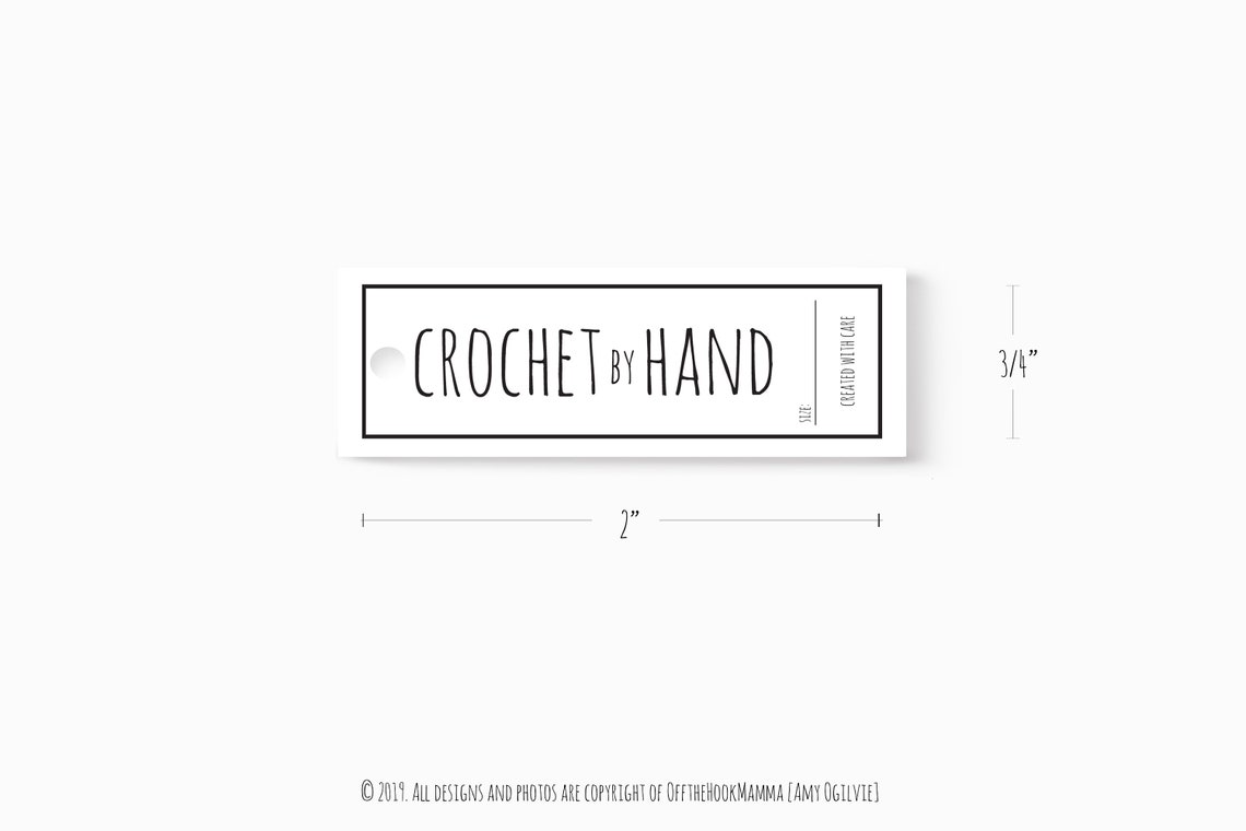 Crochet Tags Print and Cut Skinny Bundle 4pg Crochet by - Etsy