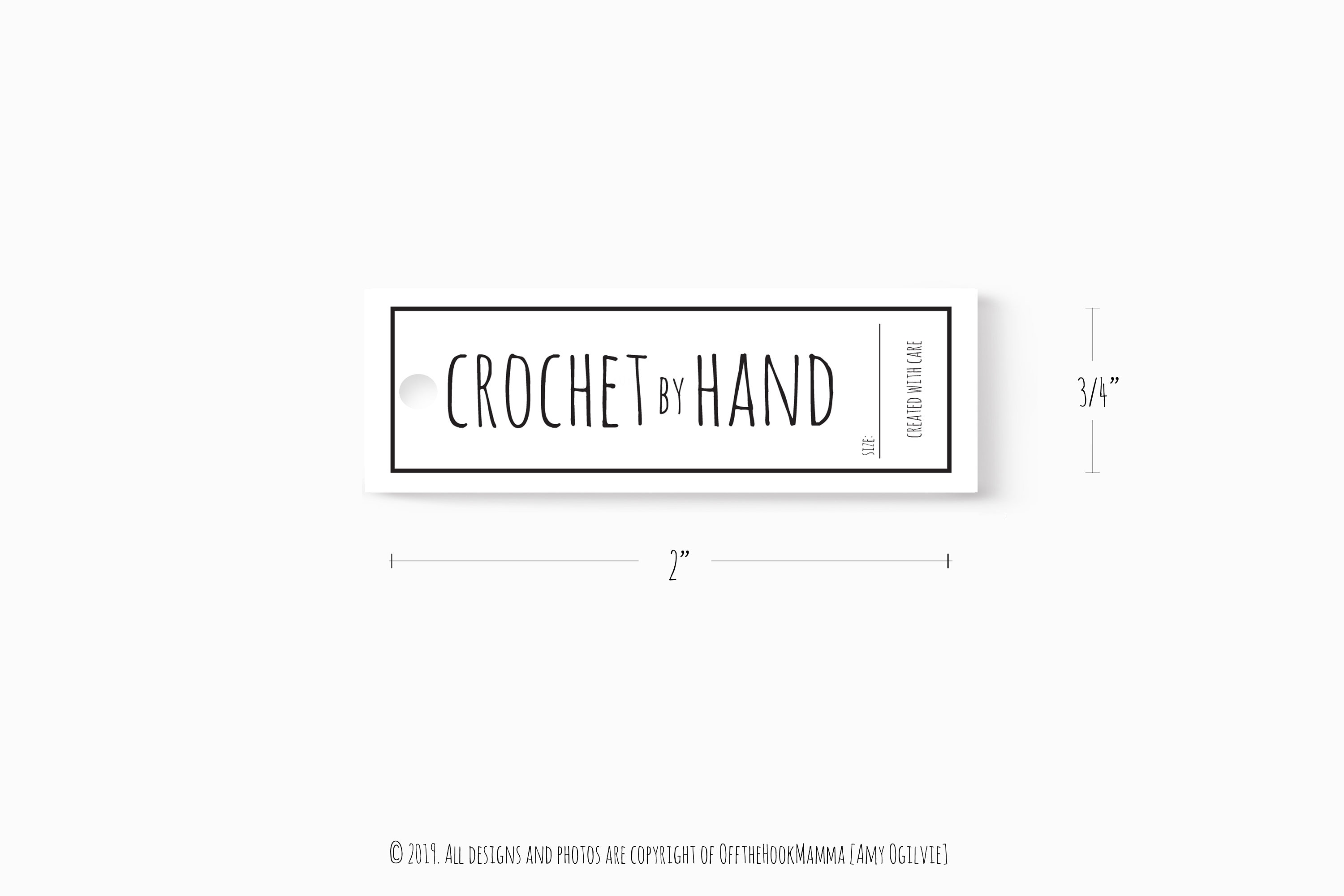 Crochet Tag PRINTABLE PDF Hang Tags / Size Labels for | Etsy