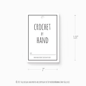 DIY Crochet Tags - Print and Cut. Size & Material Fiber Care Hang ...