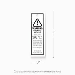 Digital Warning Label Tags to Print and Cut - Slim Design Includes 3pg ...