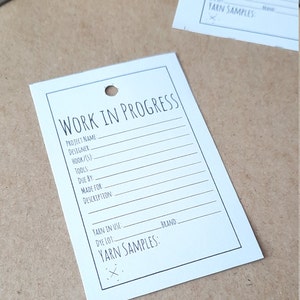 8 off the Hook Work in Progress Tags. WIP Hang Tag for Handmade Crochet ...