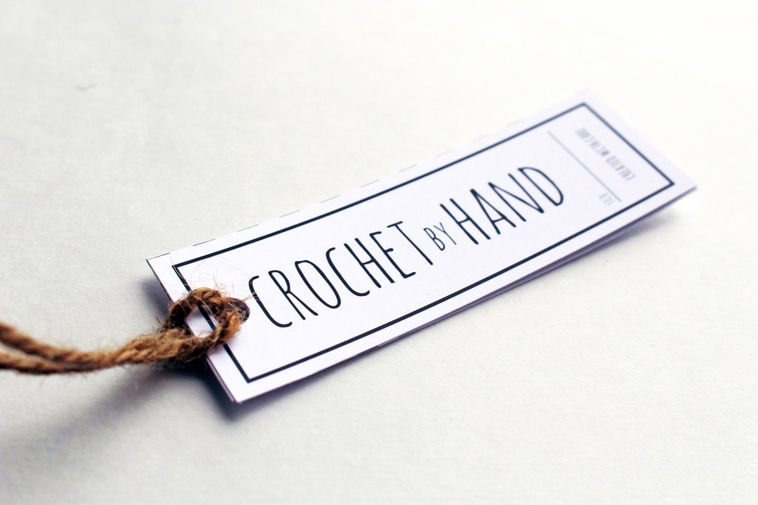 Crochet Tag - PRINTABLE PDF - Hang Tags / Size Labels for Handmade ...