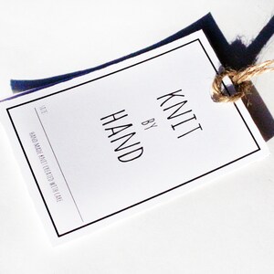 8 Tag Page PDF Instant Download - Knit by Hand - DIY Printable Knitting ...