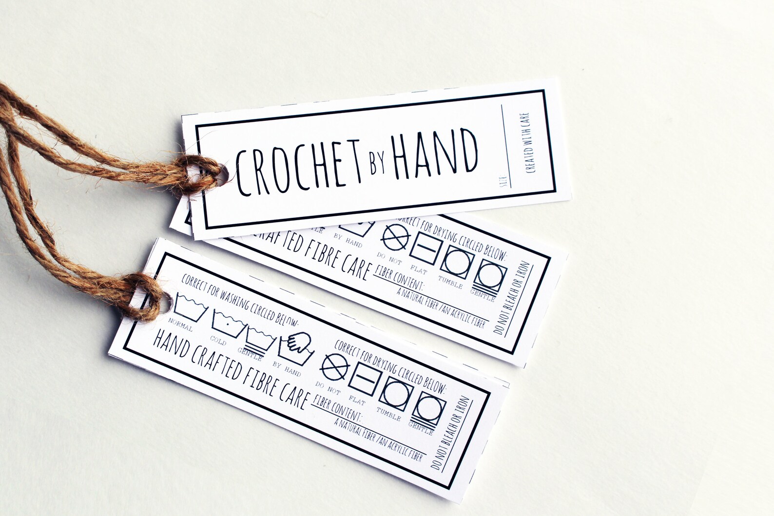 Crochet Tags Print and Cut Skinny Bundle 4pg Crochet by - Etsy