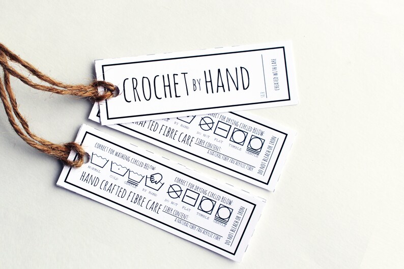 Crochet Tags Print and Cut Skinny Bundle 4pg Crochet by - Etsy