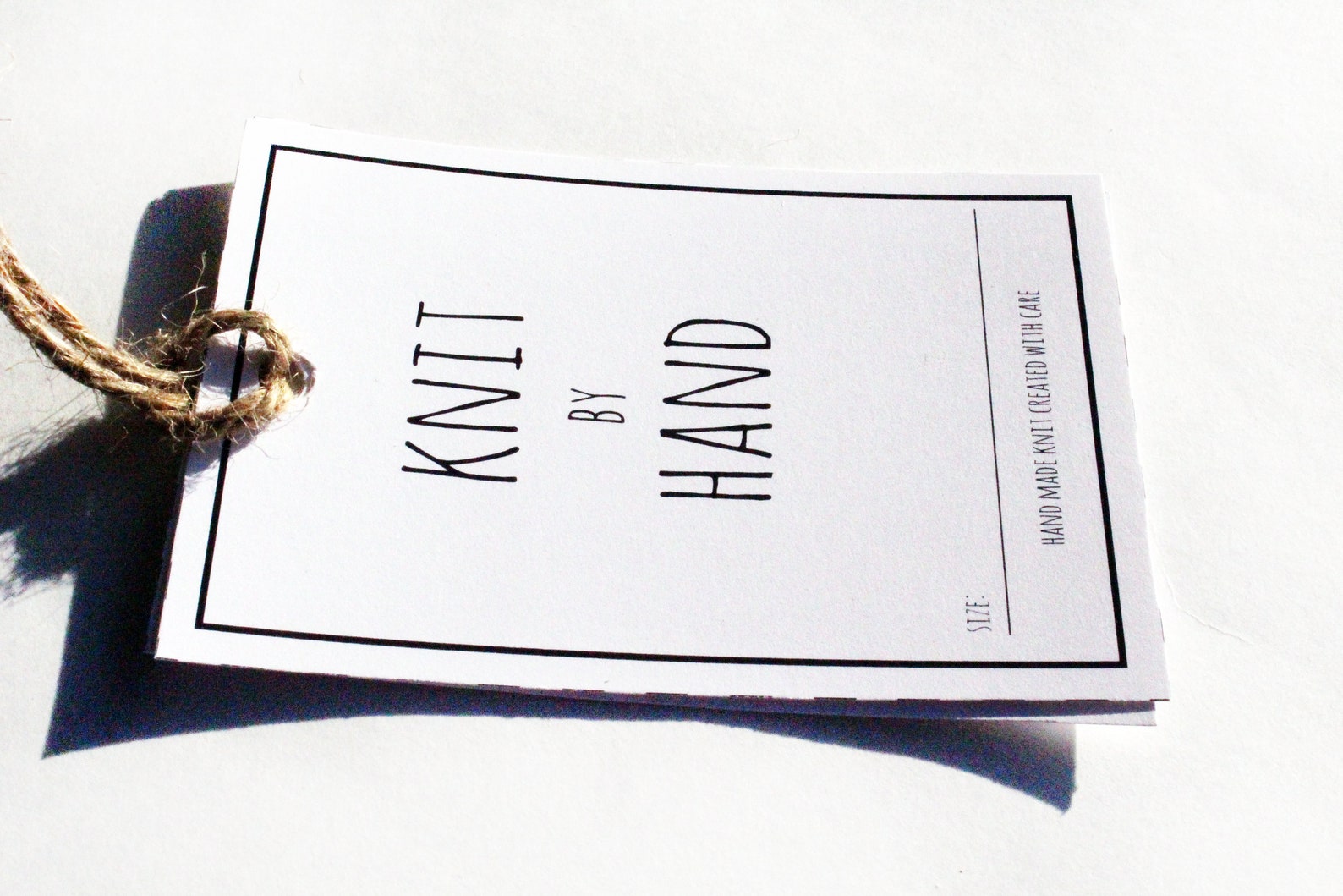 8 Tag Page PDF Instant Download Knit by Hand DIY Printable Knitting ...