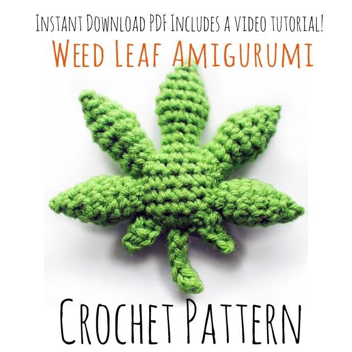 Boho Crochet Ouid Flower PATTERN Weed Leaf Amigurumi - Etsy Canada
