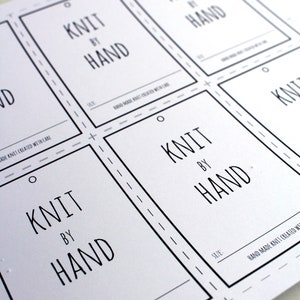 8 Tag Page PDF Instant Download - Knit by Hand - DIY Printable Knitting ...