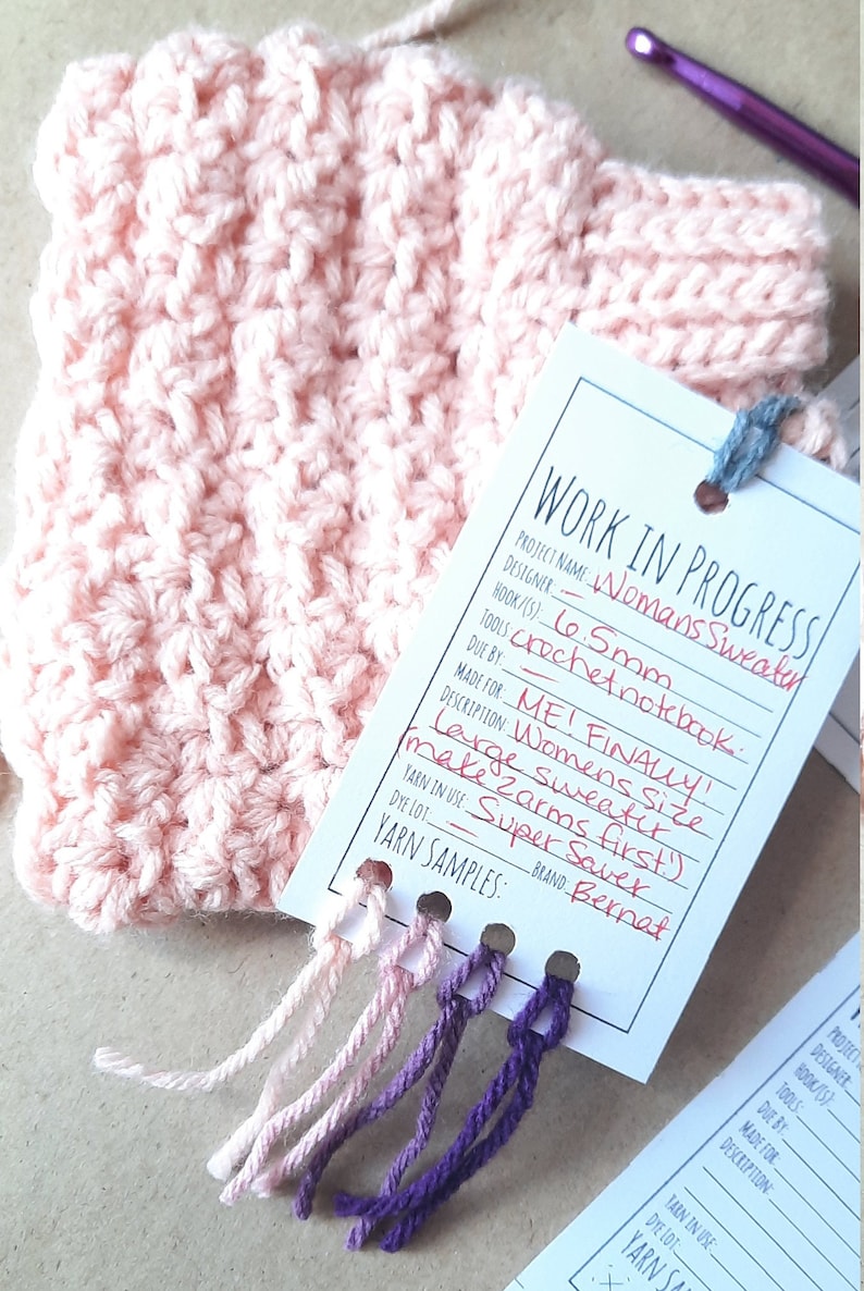 8 off the Hook Work in Progress Tags. WIP Hang Tag for | Etsy