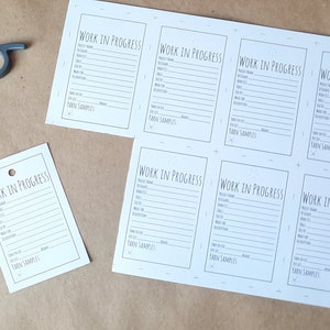 8 off the Hook Work in Progress Tags. WIP Hang Tag for Handmade Crochet ...