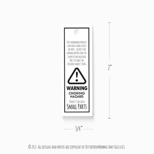 Digital Warning Label Tags to Print and Cut - Slim Design Includes 3pg ...