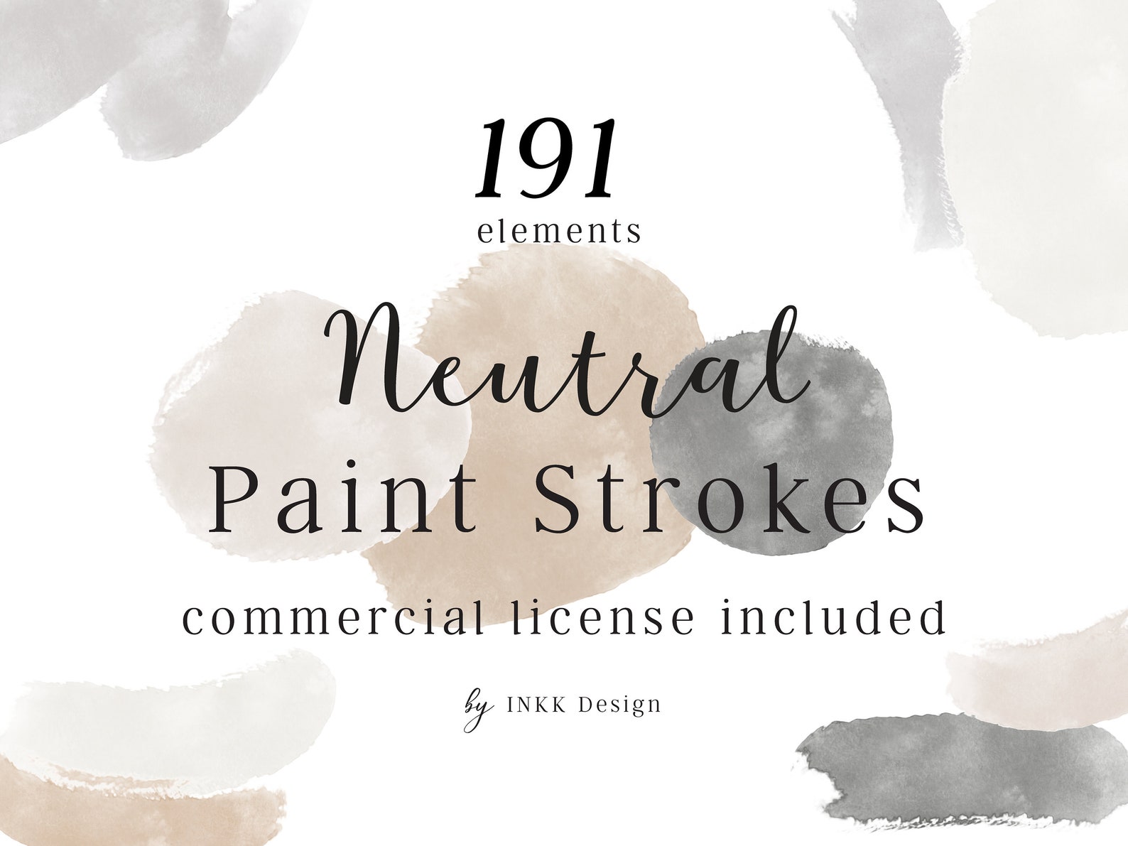 Neutral Paint Brush Stroke for Commercial Use Brush Stroke | Etsy