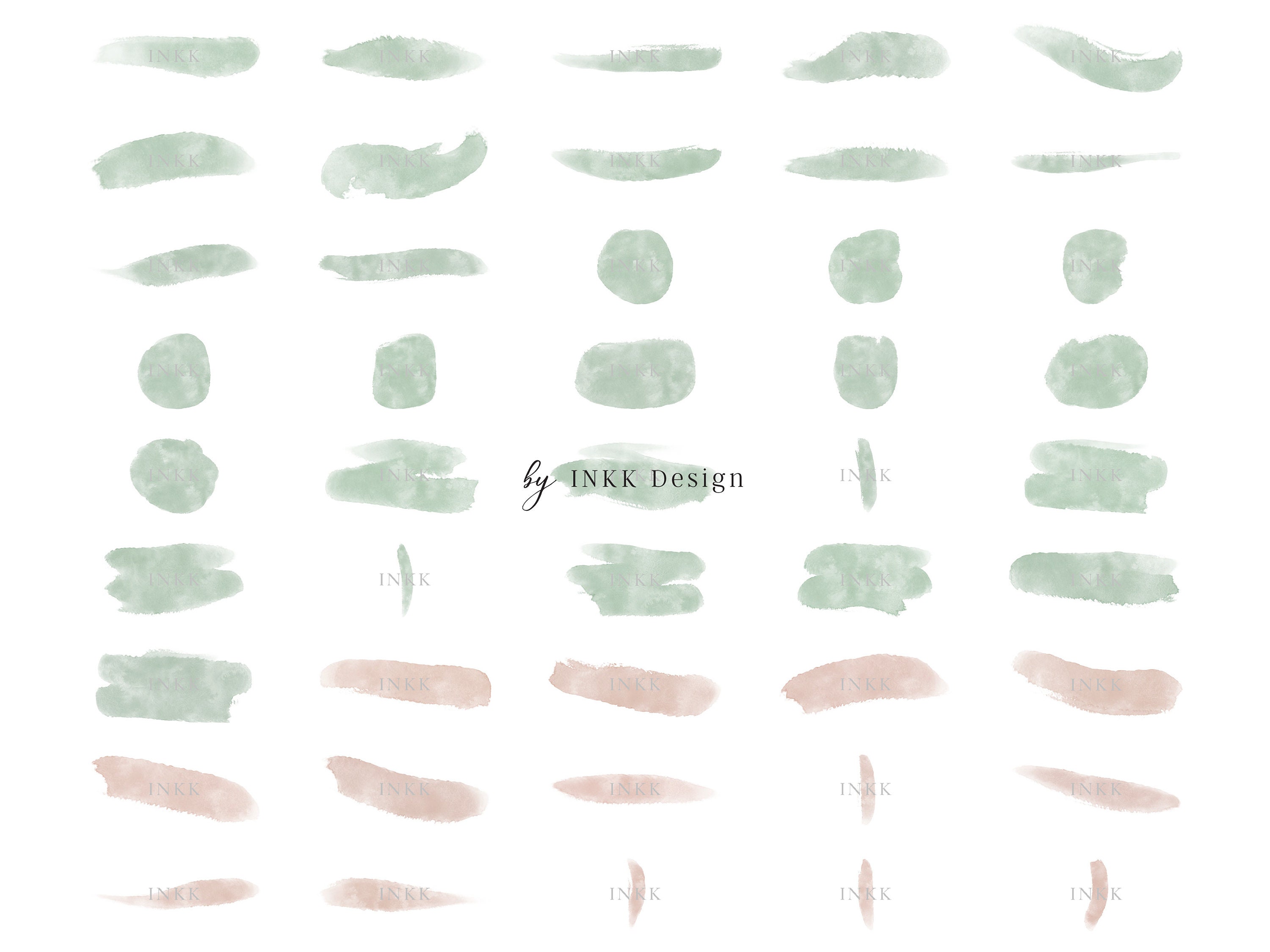 For Commercial Use Paint Brush Clipart #Q023 Pastel Watercolor Paint Brush Stroke Abstract Brush ...