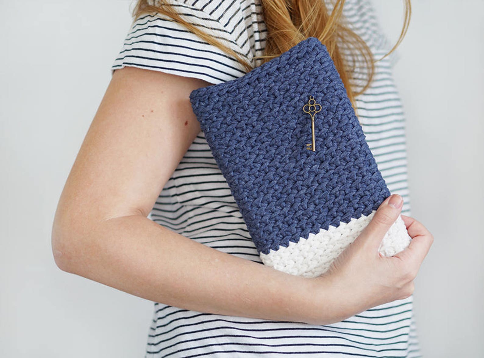 Crochet Tablet Case Knit Tablet Sleeve Case from Cotton Rope | Etsy