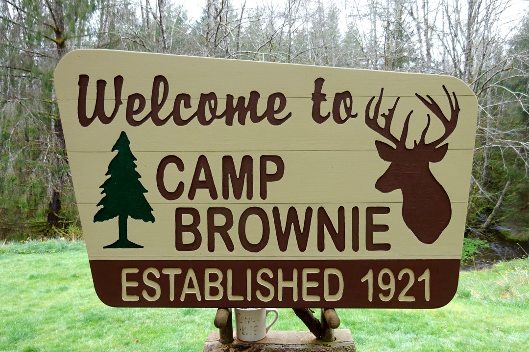 CAMP NAME With Est Date, Forest Service Park Welcome Road Cabin Lodge ...