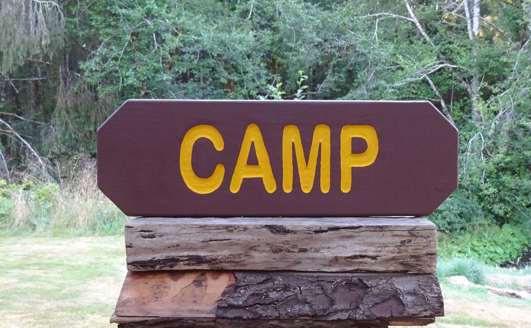 CAMP Simple Park Sign, for Your Path Trail Road Street Home Cabin Lodge ...