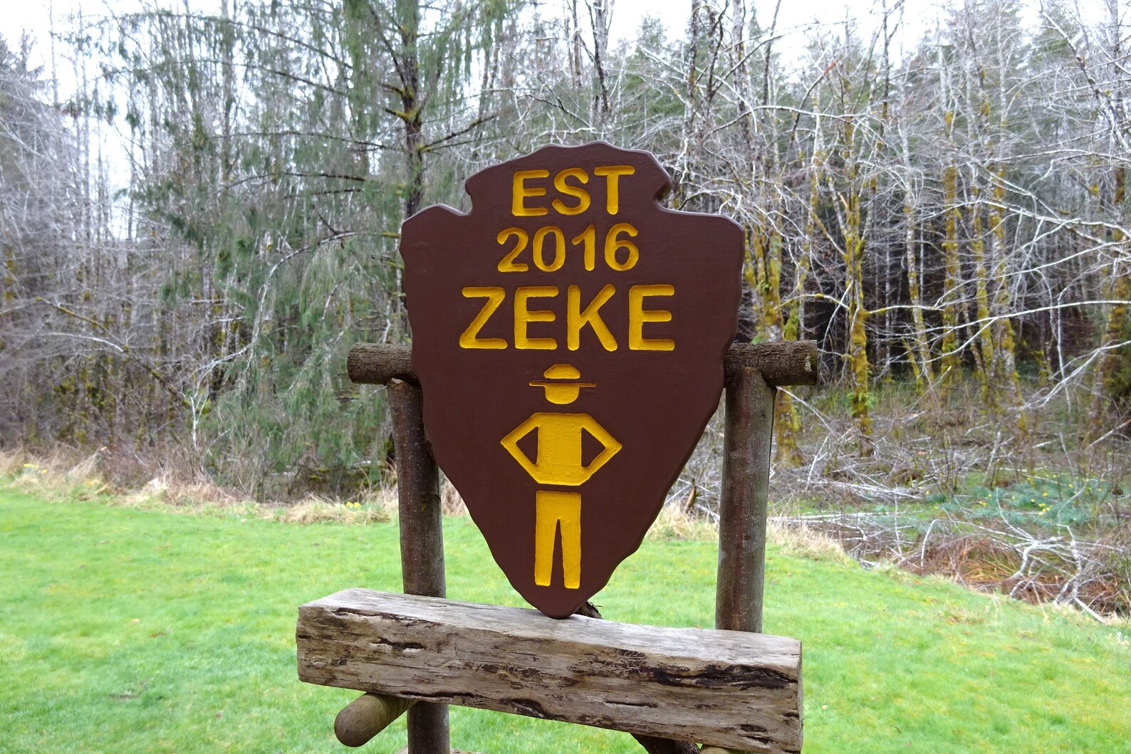 BABY’S FIRST NAME With Ranger & Birth Year, Park Themed Nursery Sign on ...
