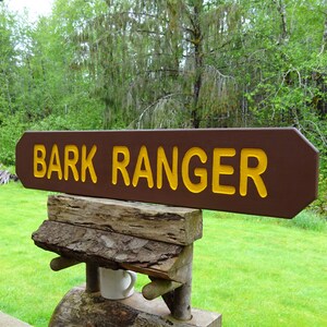 BARK RANGER Sign, National & State Park Style Path Trail Home Cabin ...