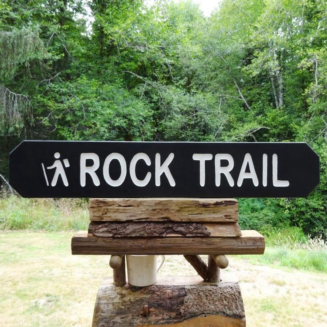 National Park Style Scenic Trail Sign. for Hiking Trail Road Cabin ...
