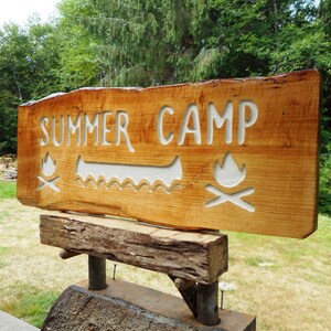 SUMMER CAMP, Rustic Outdoor Recreation Wood Sign, House Cabin Lodge ...