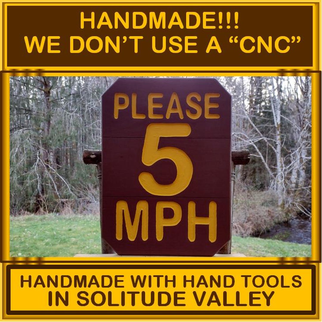 Park Style PLEASE 5 MPH Personalizable Sign for Driveway Street Road ...