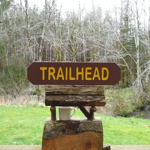 TRAILHEAD Sign National Park Style Path Trail Home Cabin Lodge ...