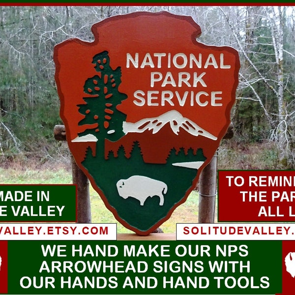 National Park Sign and Arrowhead Sign - Etsy