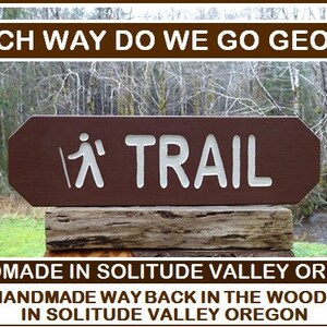 TRAIL OR PATH Style Park Sign, for Your Trail Path Yard Cabin Lodge ...