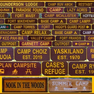 CAMP NAME Sign With Arrowheads for Your Trail Road Street Cabin Lodge ...