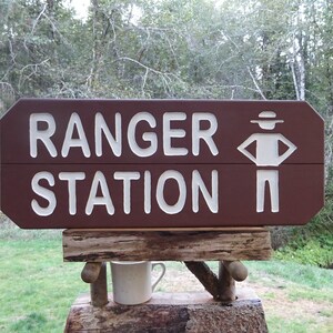 RANGER STATION Sign With Ranger Symbol for In/outdoor Cabin Lodge ...