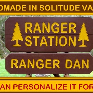 RANGER STATION Sign With Name, Customizable Park Road Street Cabin ...