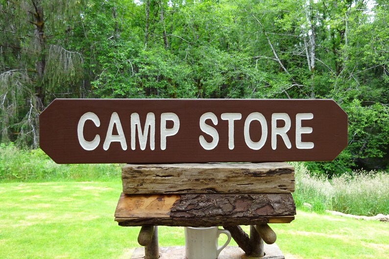 CAMP STORE Sign National & State Park Style Trail Road Home Cabin ...