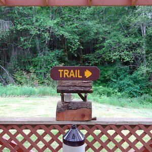 TRAIL Sign With Arrowhead Direction National Park Path Trail Home ...