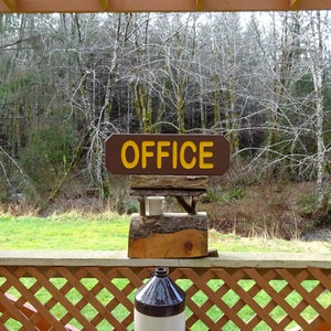 OFFICE Sign, Park & Forest Service Style Lodge Business Office Door ...