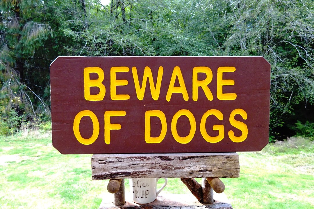 BEWARE OF DOGS, Guard Dog Warning Sign, Park & Forest Service Trail ...